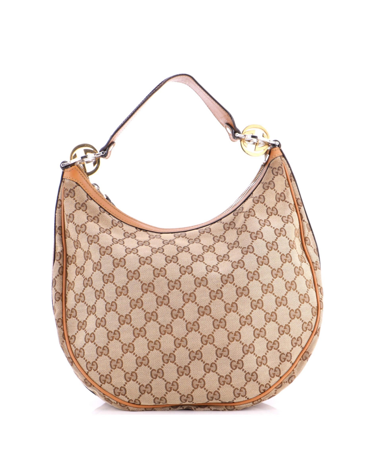 Click here for Pre-Owned Gucci Medium Twins Hobo Gg Canvas - Brow... prices