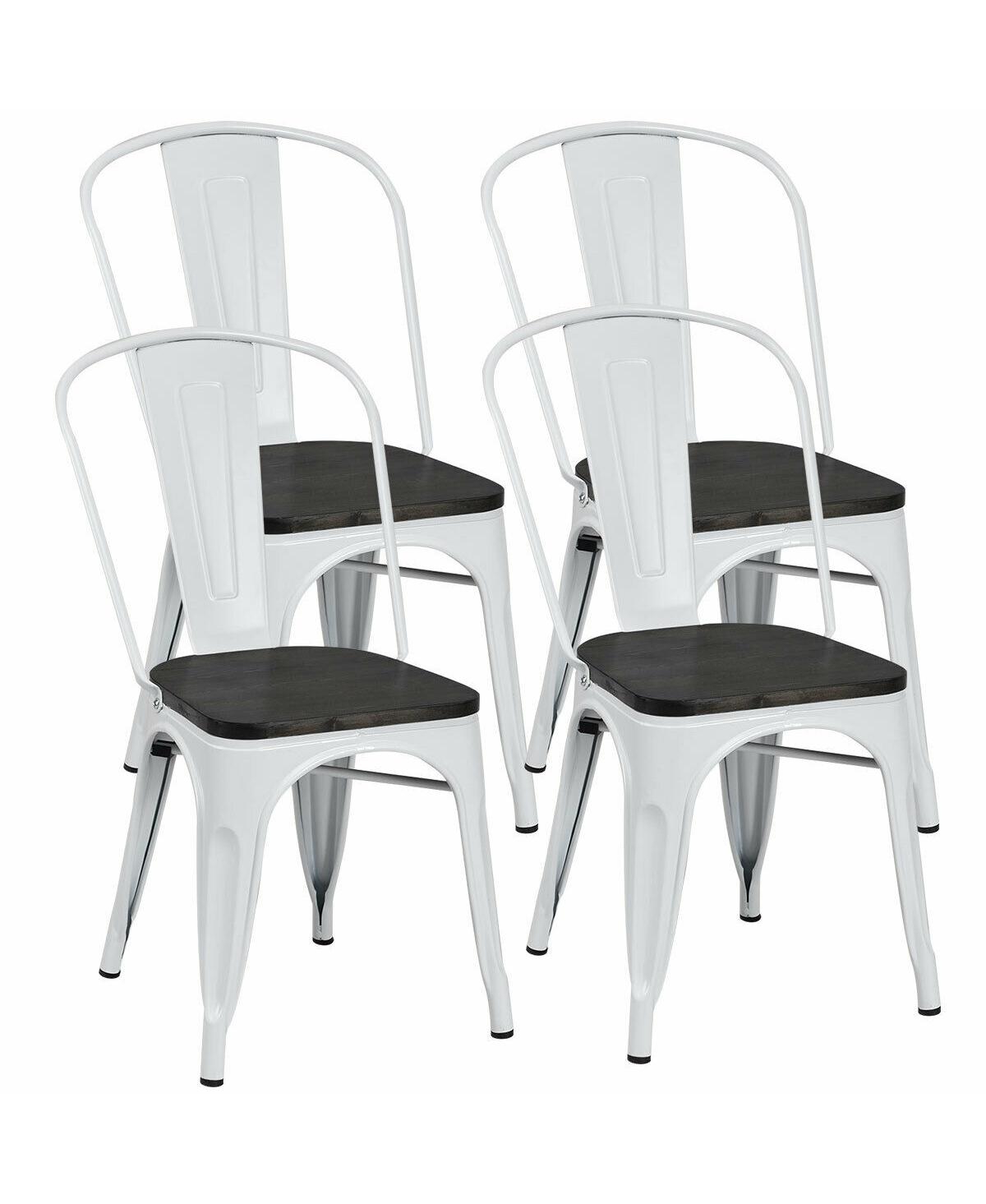 Click here for Sugift Tolix Style Metal Dining Chairs Set of Four... prices