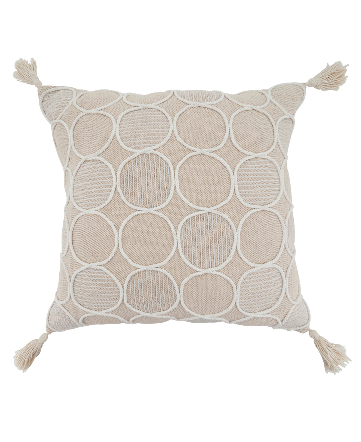 Click here for Saro Lifestyle Circle Stitch Decorative Pillow  18... prices