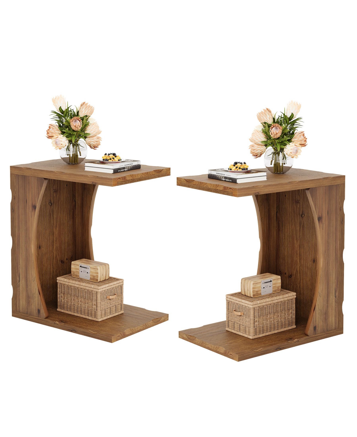 Click here for Tribesigns C-Shaped End Table for Living Room Set... prices
