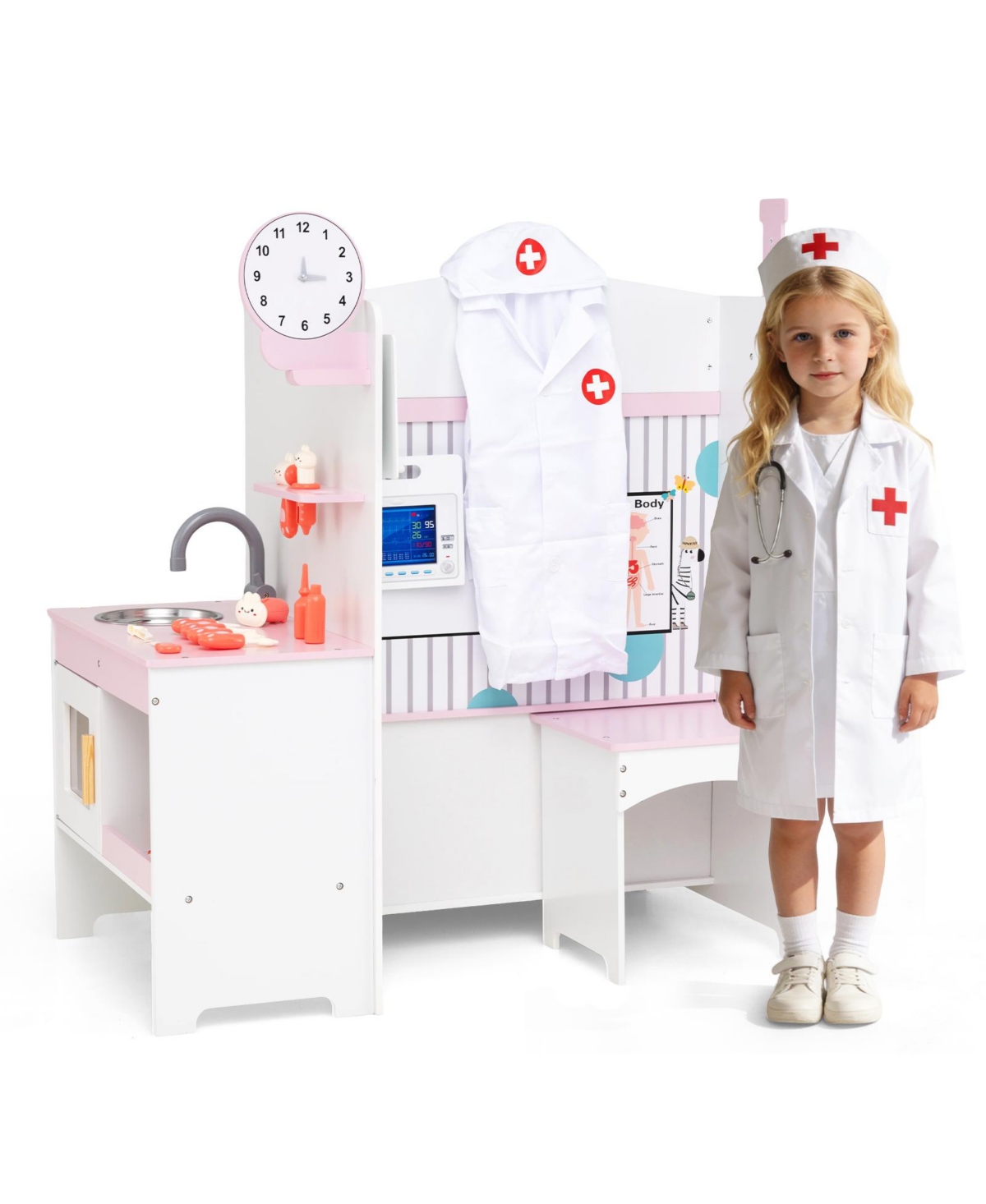 Click here for Mecale Kids Adjustable Height Doctor Play Set - Wh... prices
