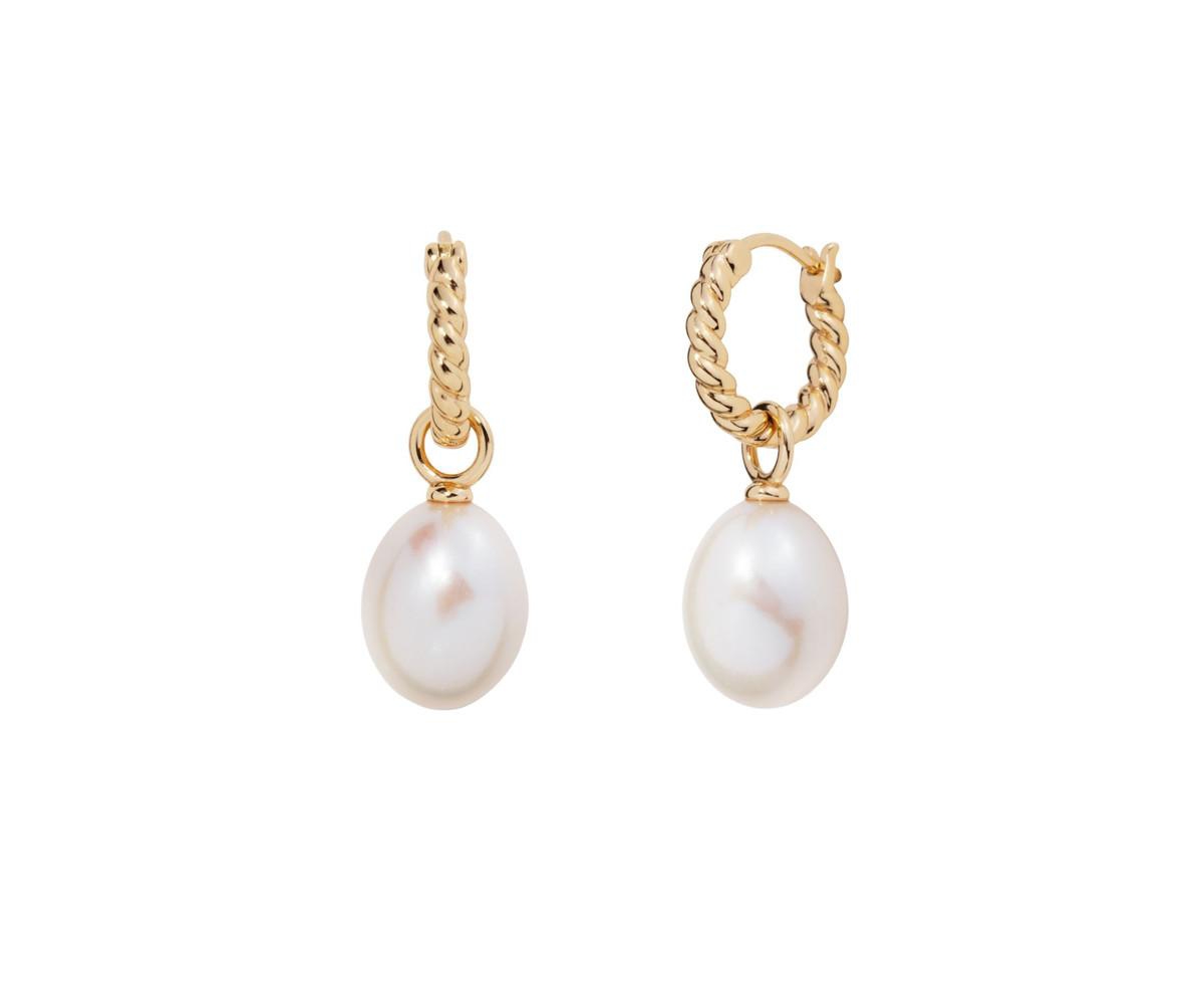 Click here for Little Sky Stone Grace Pearl Twisted Earrings - 14... prices