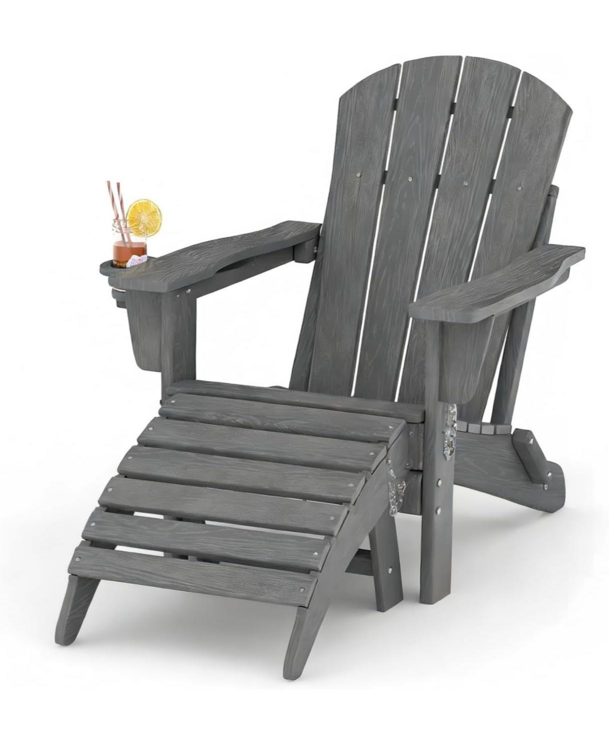 Click here for gaomon Folding Adirondack Chair Set of 2 with Otto... prices