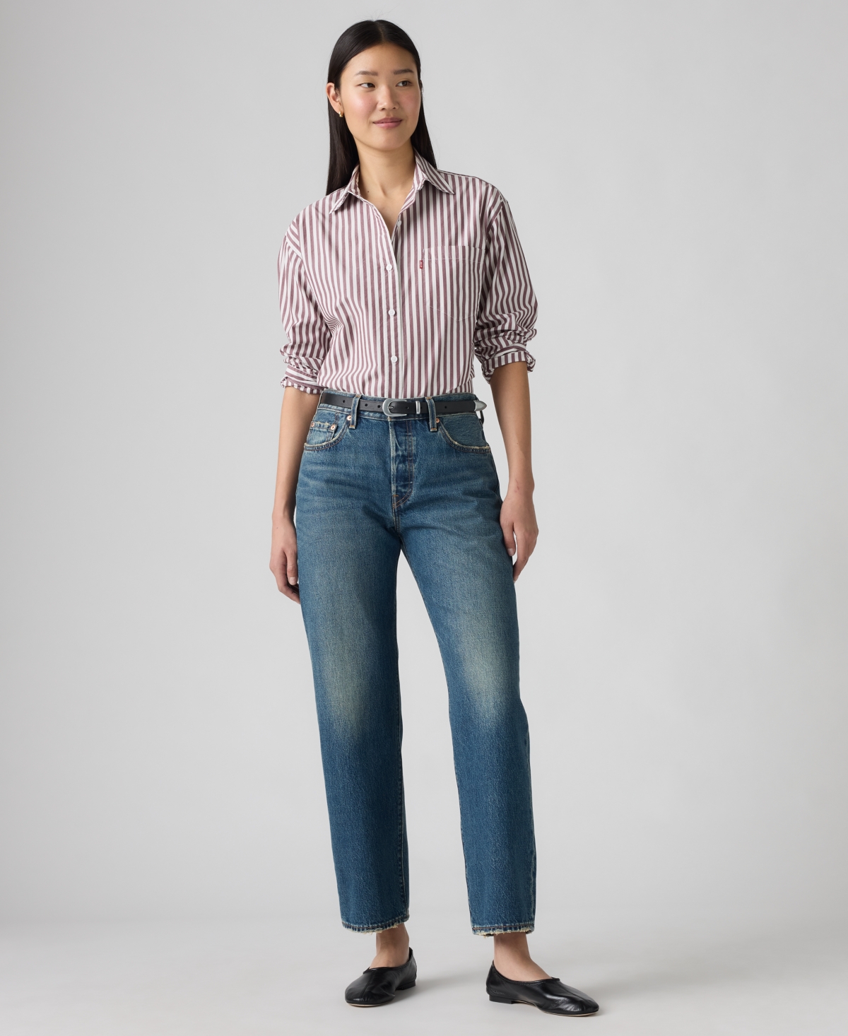 Click here for Levis Womens Mid-Rise Straight-Fit Jeans - Vanity... prices