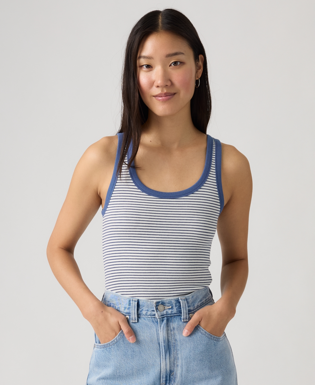 Click here for Levis Womens Slim-Fit Crew Neck Tank Top - Ava Str... prices