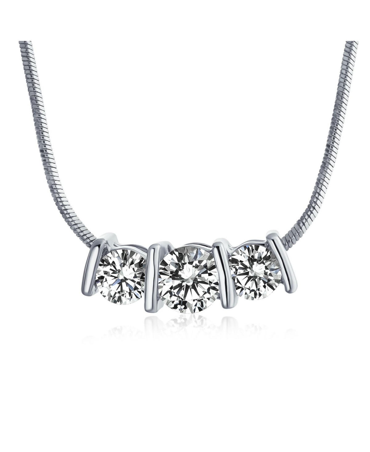 Click here for Bling Jewelry 3 Stone Cz Past Present Future Solit... prices