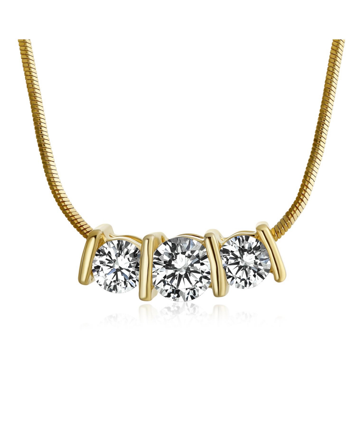 Click here for Bling Jewelry 3 Stone Cz Past Present Future Solit... prices