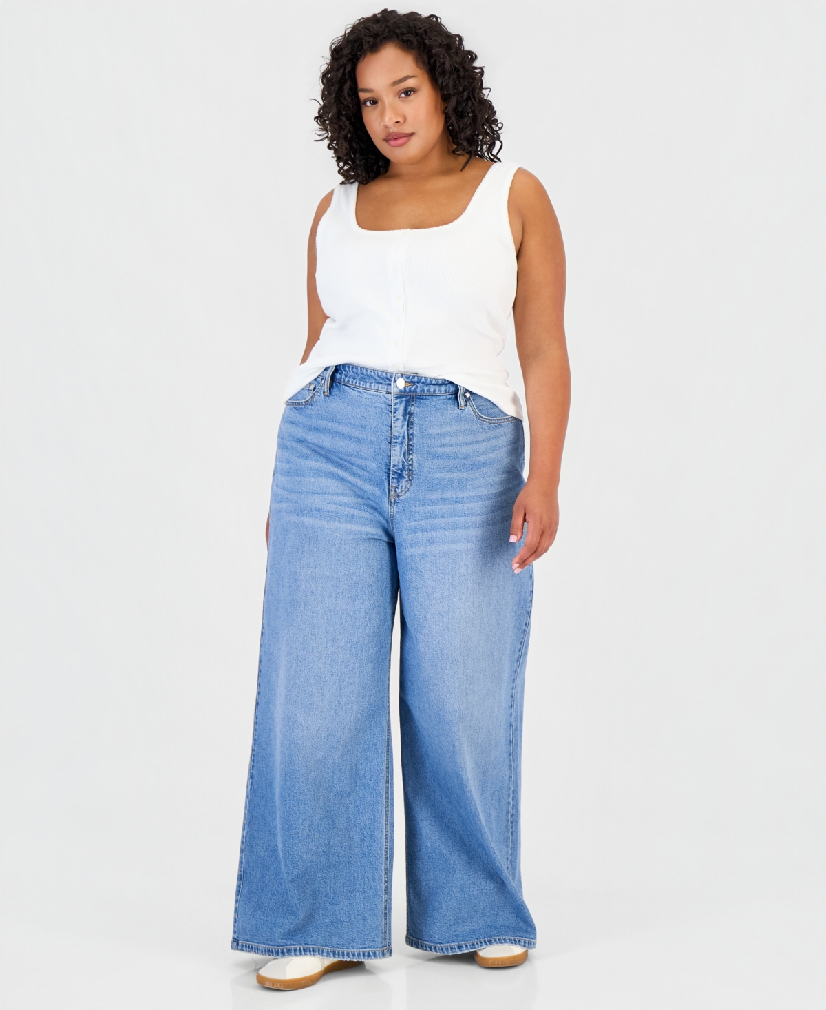 Click here for On 34th Trendy Plus Size Wide-Leg Jeans  Macys Exc... prices