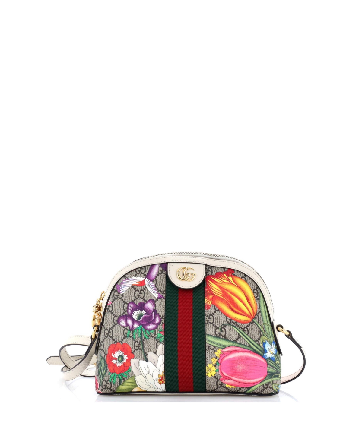 Click here for Pre-Owned Gucci Small Ophidia Dome Shoulder Bag Fl... prices