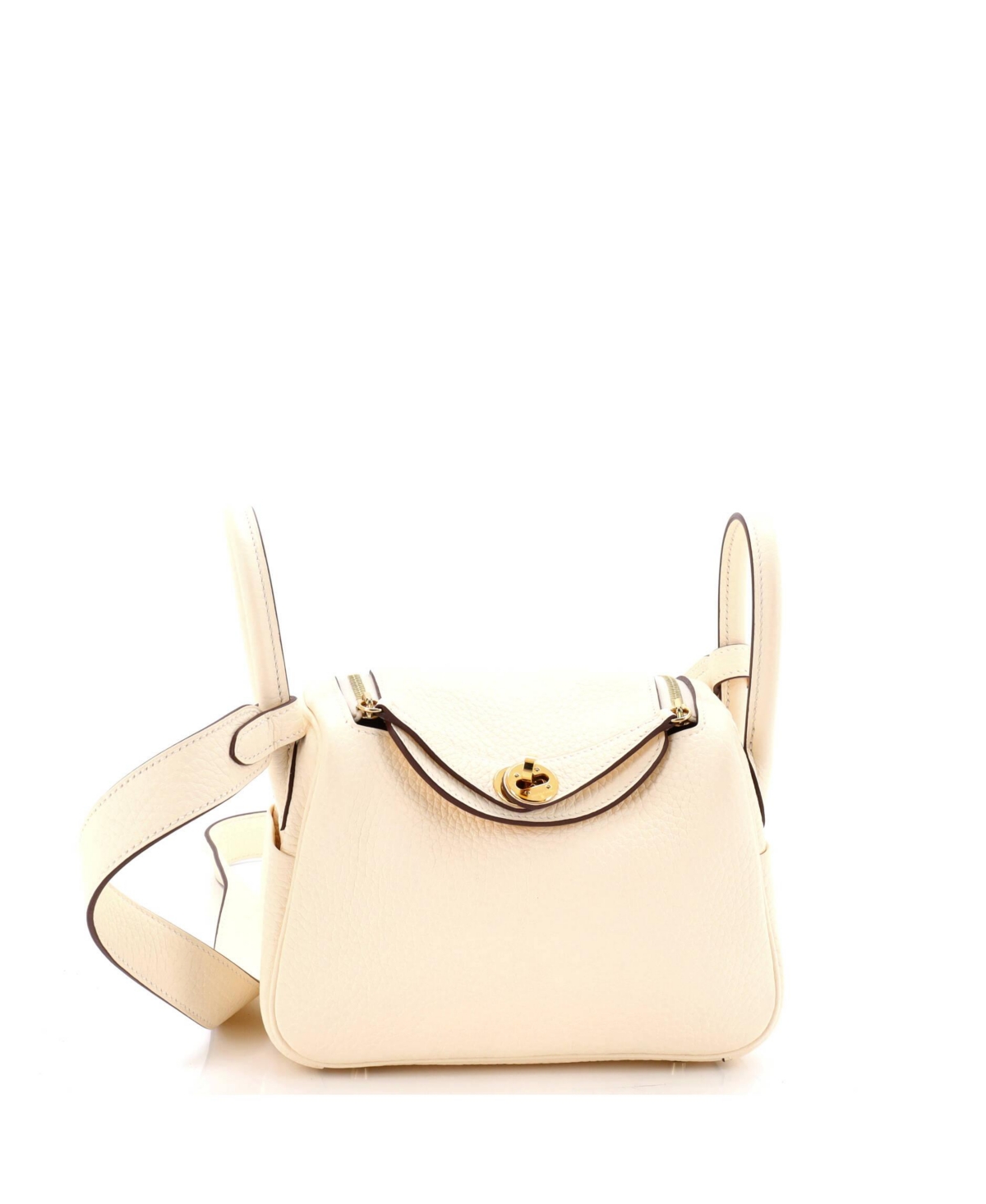 Click here for Pre-Owned HERMES Mini Lindy Bag Clemence - Natural prices