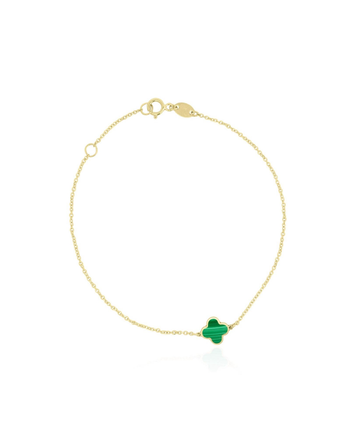 Click here for The Lovery Mini Malachite Single Clover Bracelet 1... prices