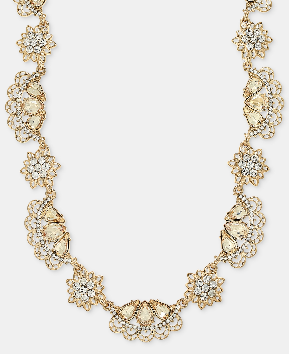Click here for Marchesa Crystal Antique Dynamic Collar Necklace... prices