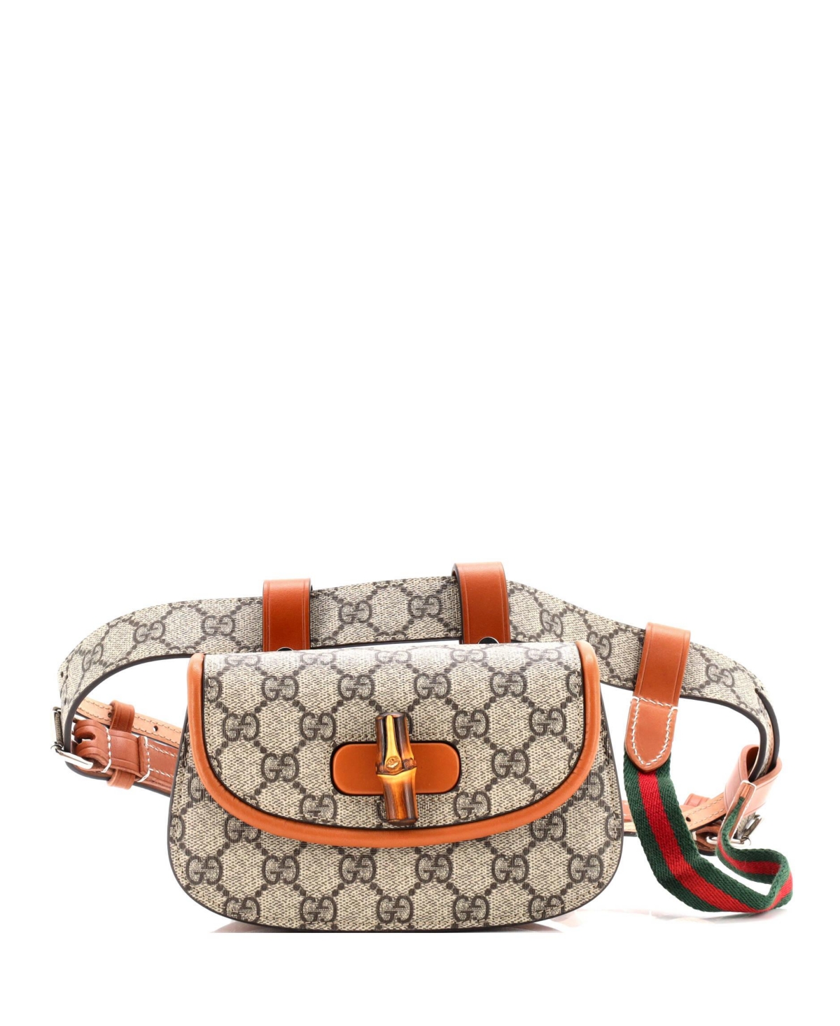 Click here for Pre-Owned Gucci Mini Bamboo 1947 Belt Bag Gg Coate... prices
