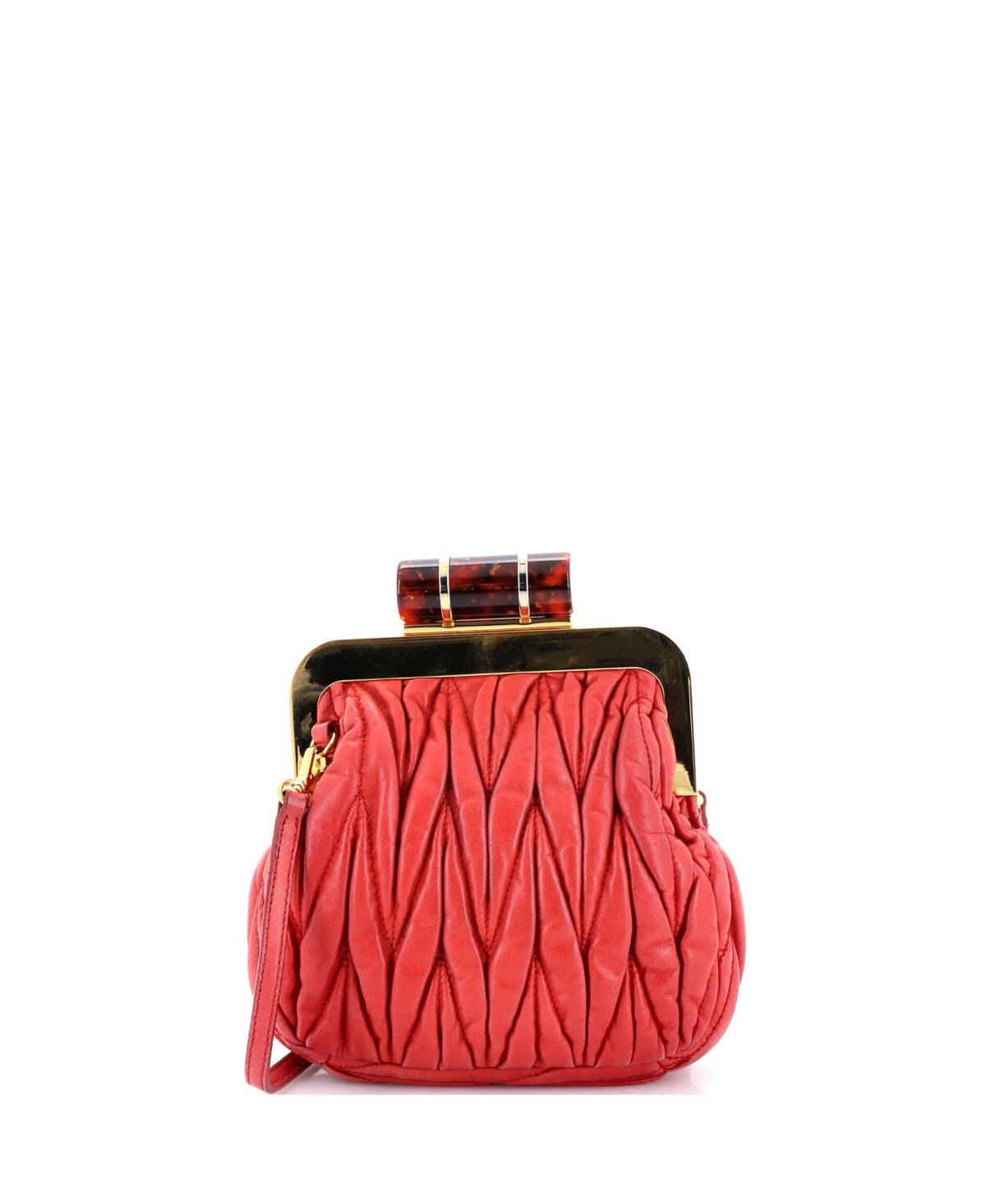 Click here for Pre-Owned Miu Miu Mini Kisslock Frame Clutch with... prices