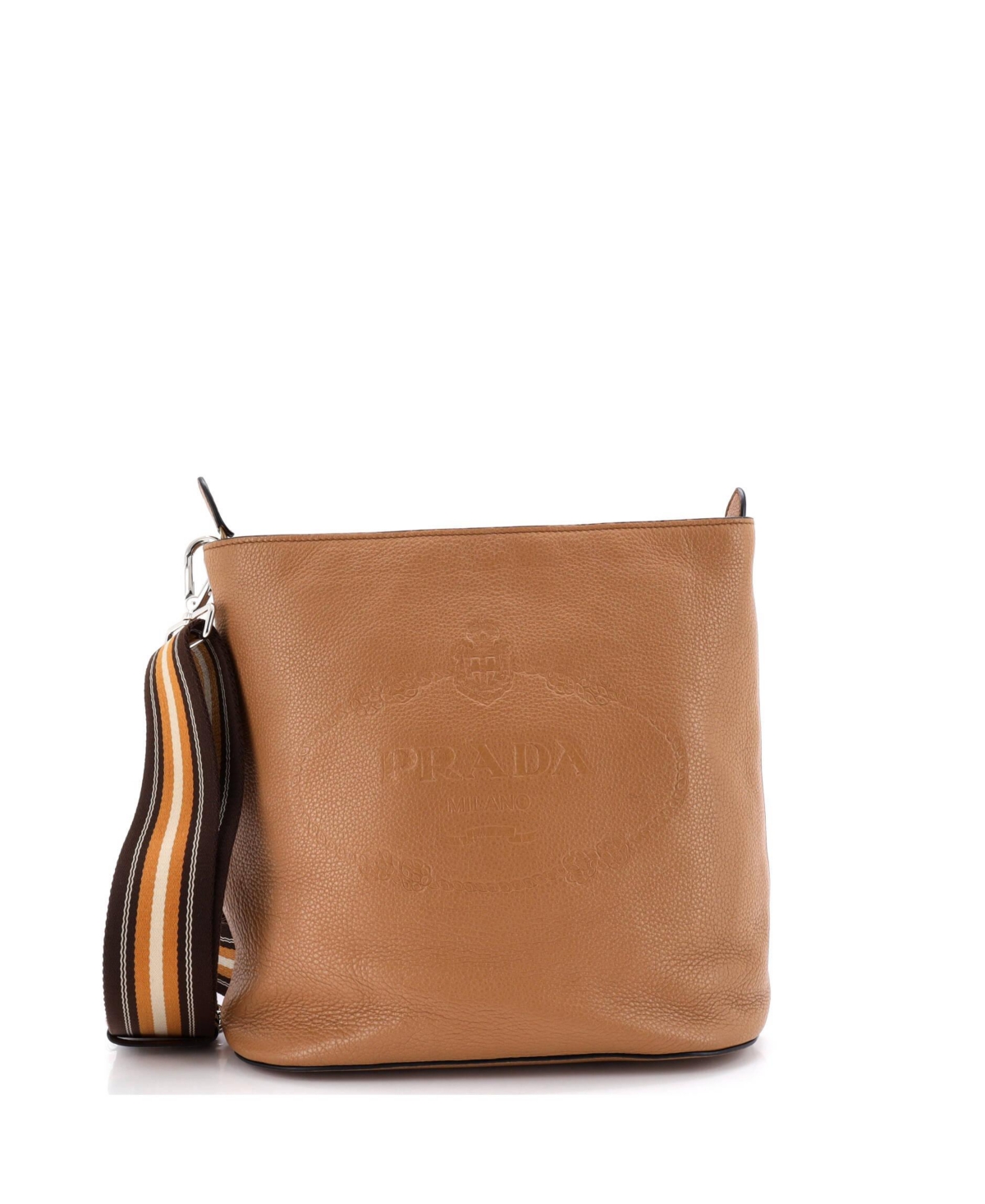 Click here for Pre-Owned Prada Small Logo Bucket Messenger Bag Vi... prices