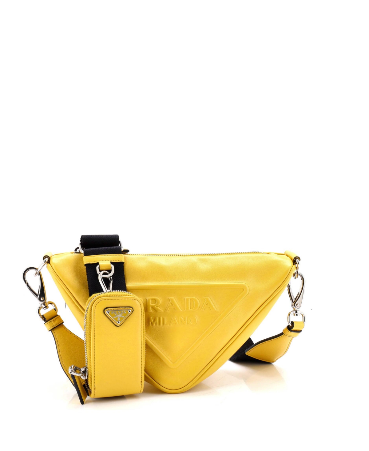 Click here for Pre-Owned Prada Small Triangle Logo Zip Crossbody... prices