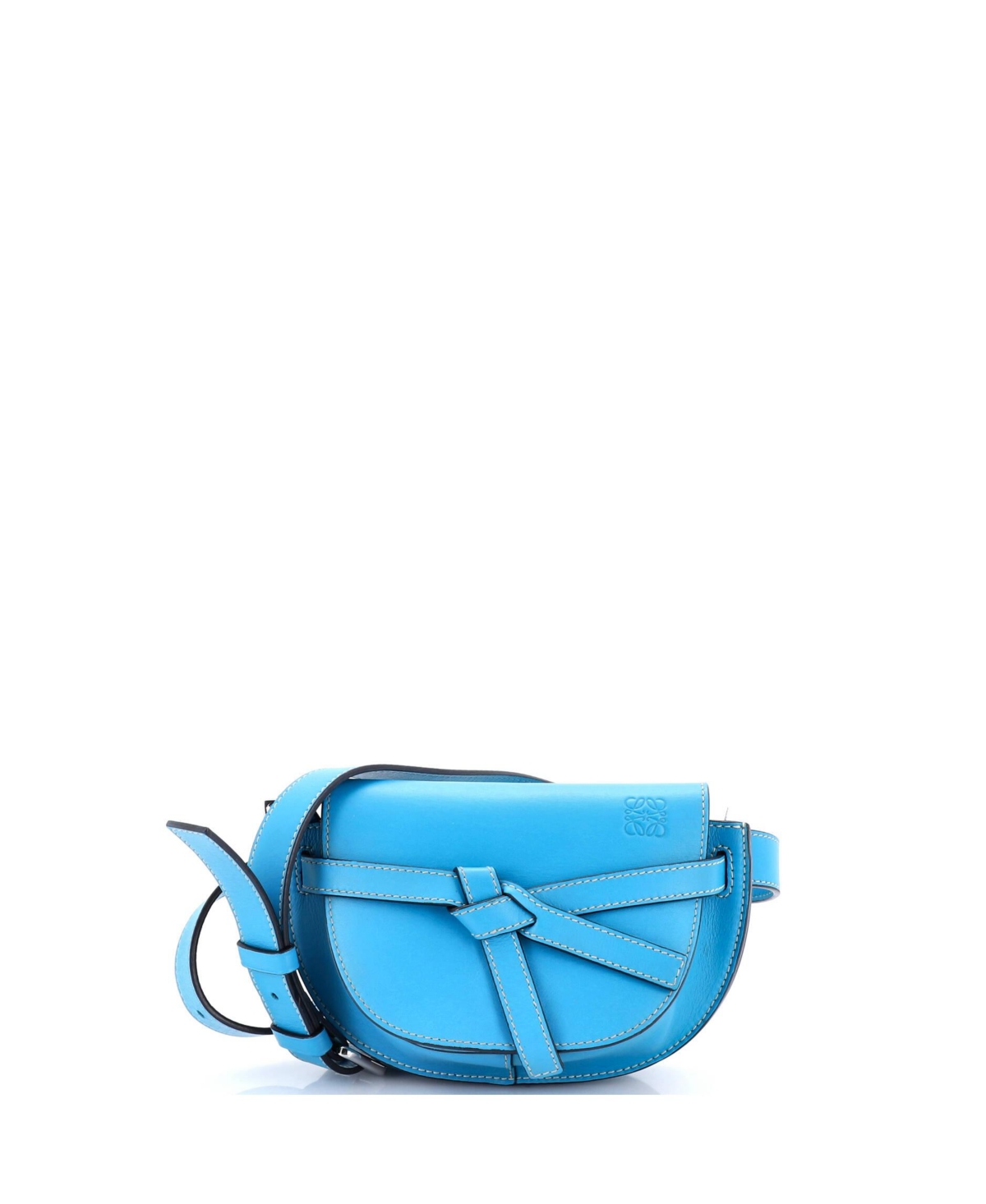 Click here for Pre-Owned Loewe Mini Gate Belt Bag Leather - Blue prices
