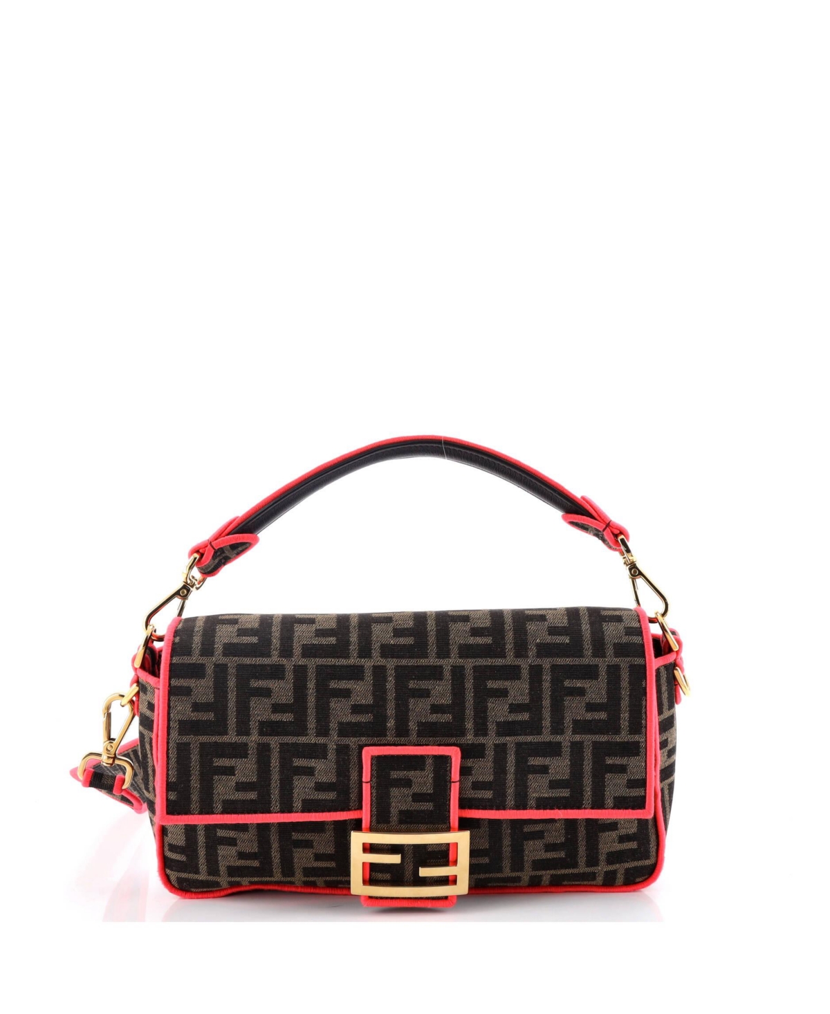 Click here for Pre-Owned Fendi Medium Baguette Nm Bag Zucca Canva... prices