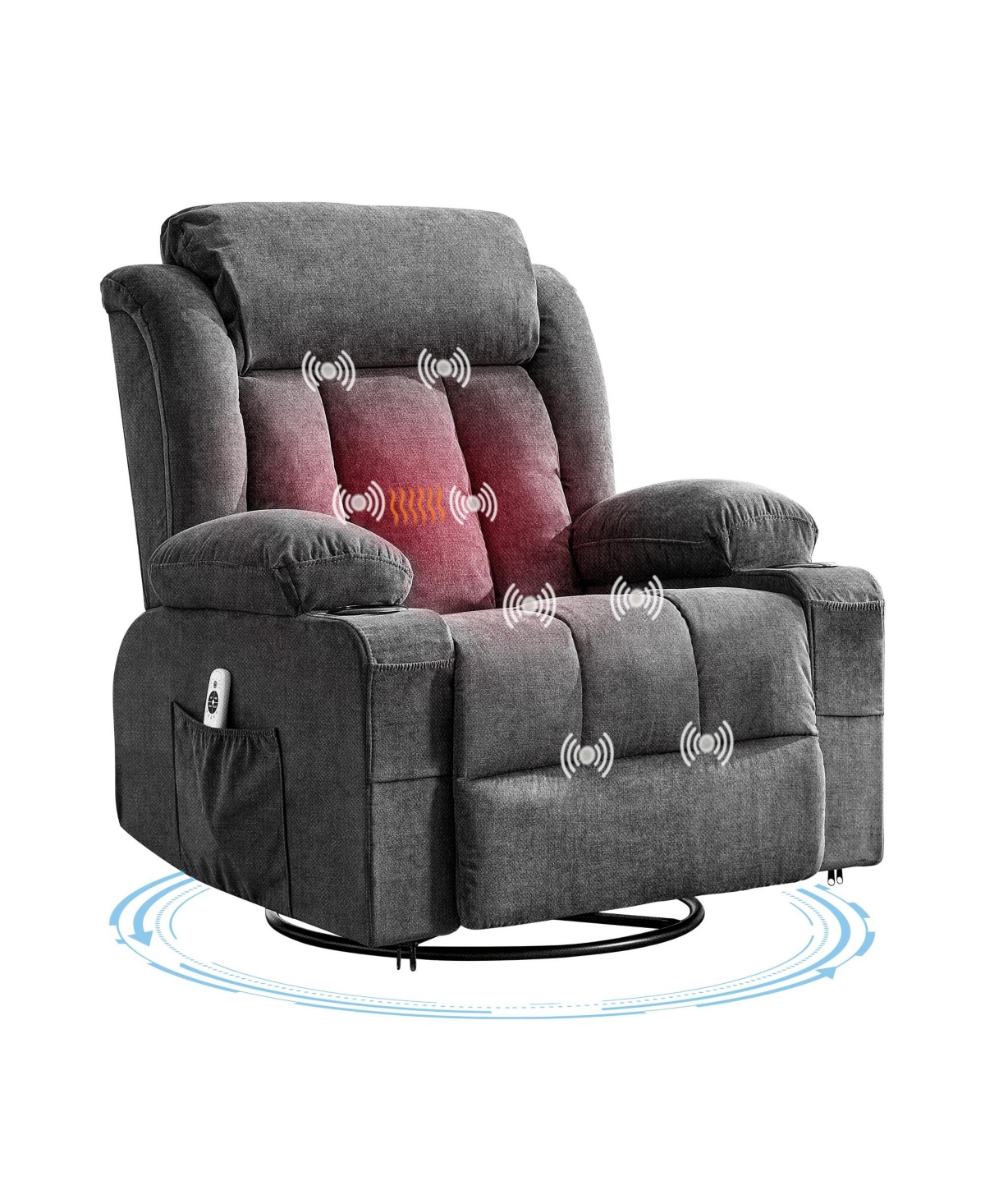 Click here for gaomon 360degree(s) Swivel Rocker Recliner Chair w... prices