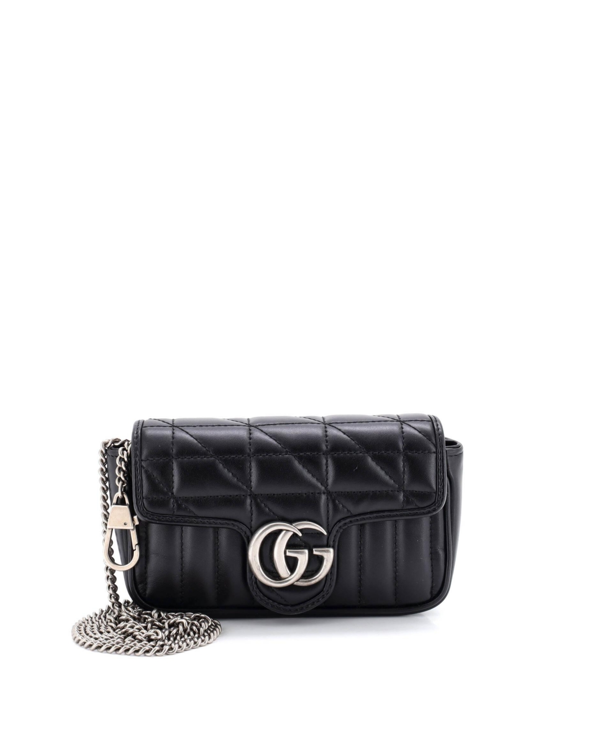 Click here for Pre-Owned Gucci Super Mini Gg Marmont Flap Bag Mix... prices