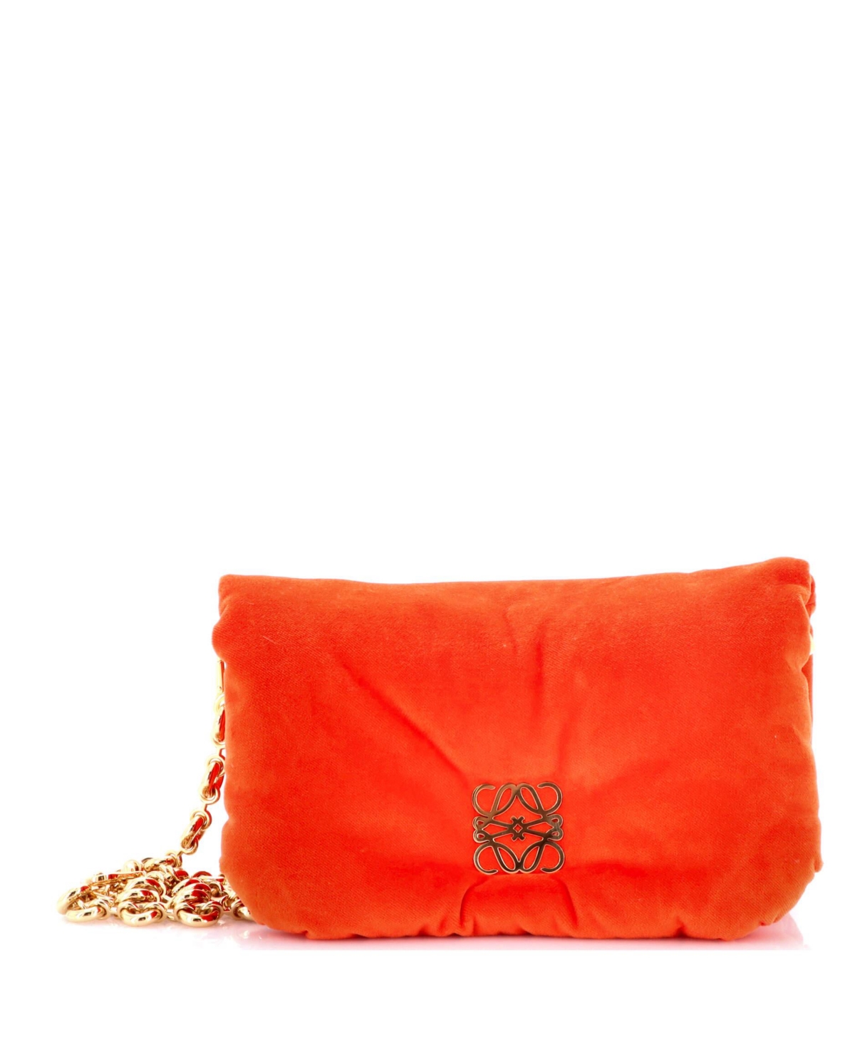 Click here for Pre-Owned Loewe Mini Goya Chain Puffer Bag Leather... prices