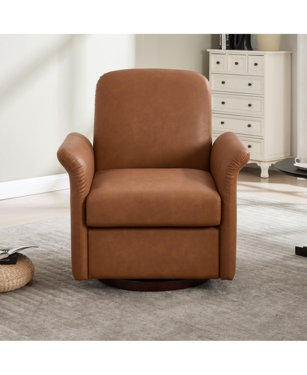 Click here for Clihome Modern Swivel Barrel Accent Chair with Woo... prices