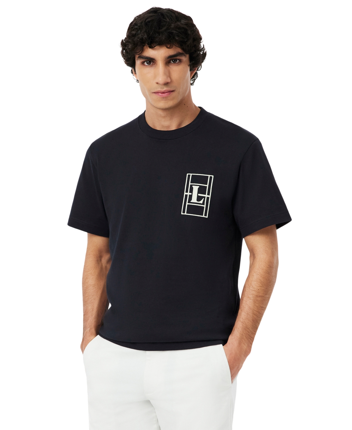 Click here for Lacoste Mens Classic-Fit Embroidered Heavy Jersey... prices