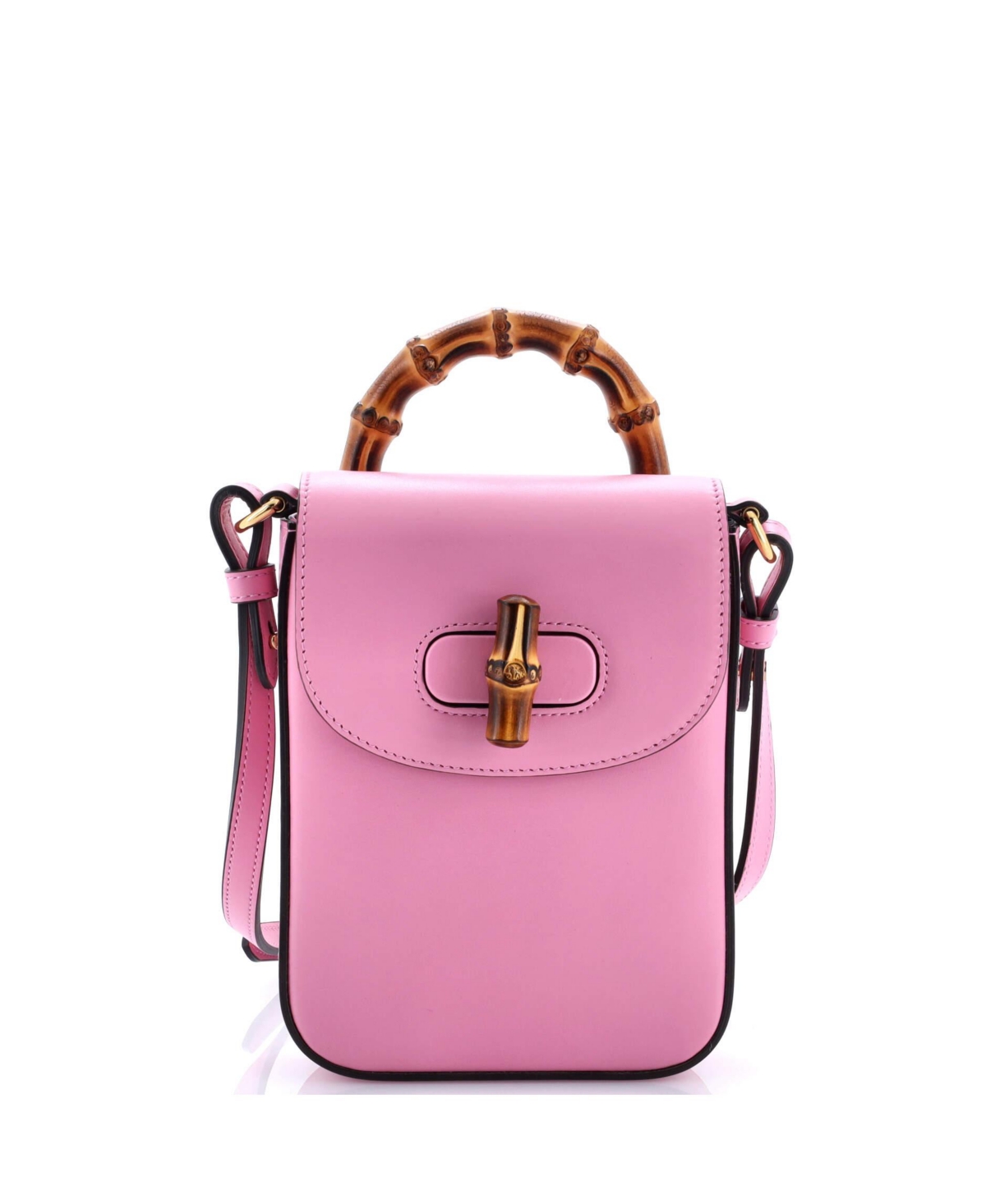 Click here for Pre-Owned Gucci Mini Bamboo Top Handle Backpack Le... prices