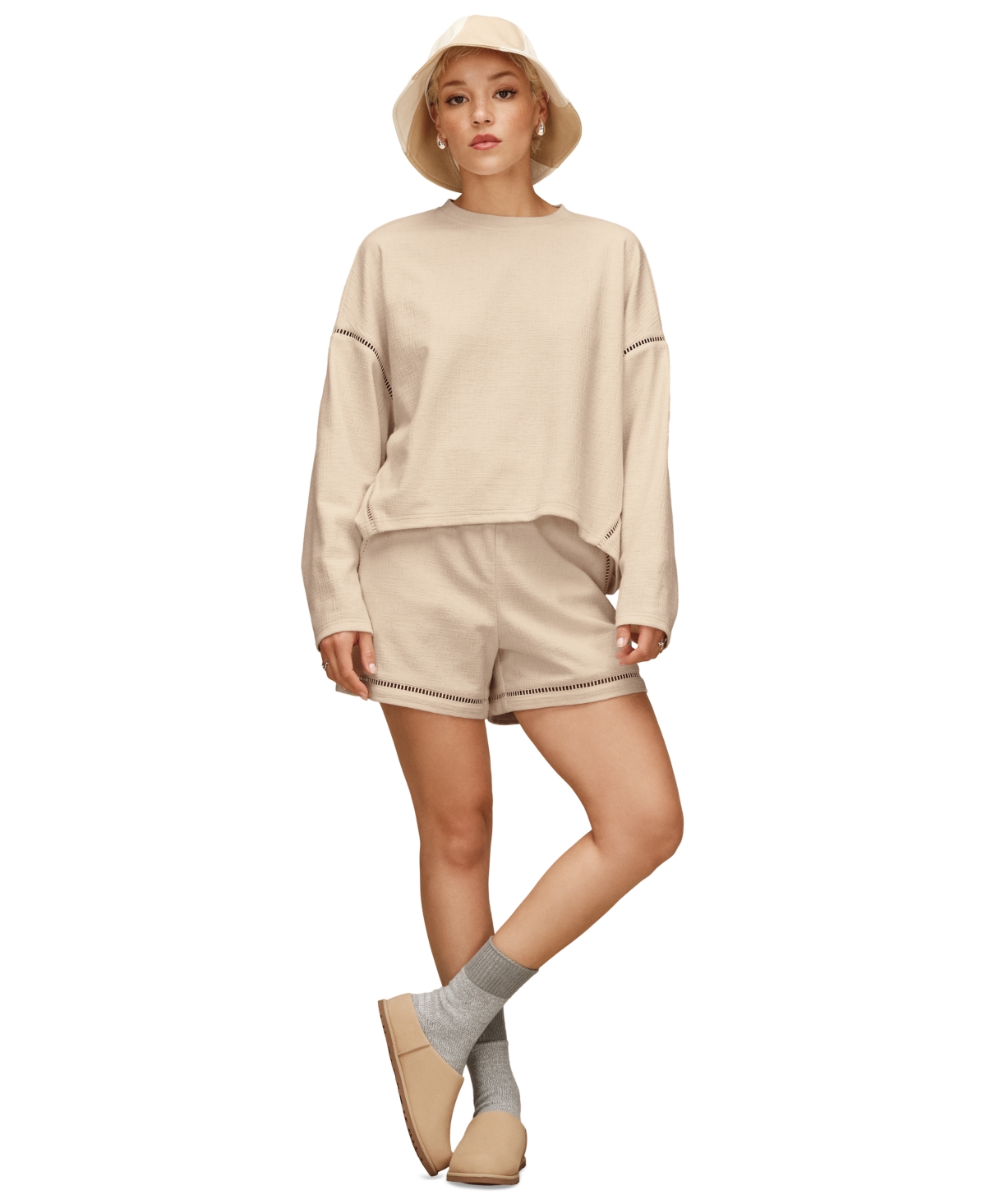 Click here for Ugg Womens Hayvie Crewneck Top - Natural prices