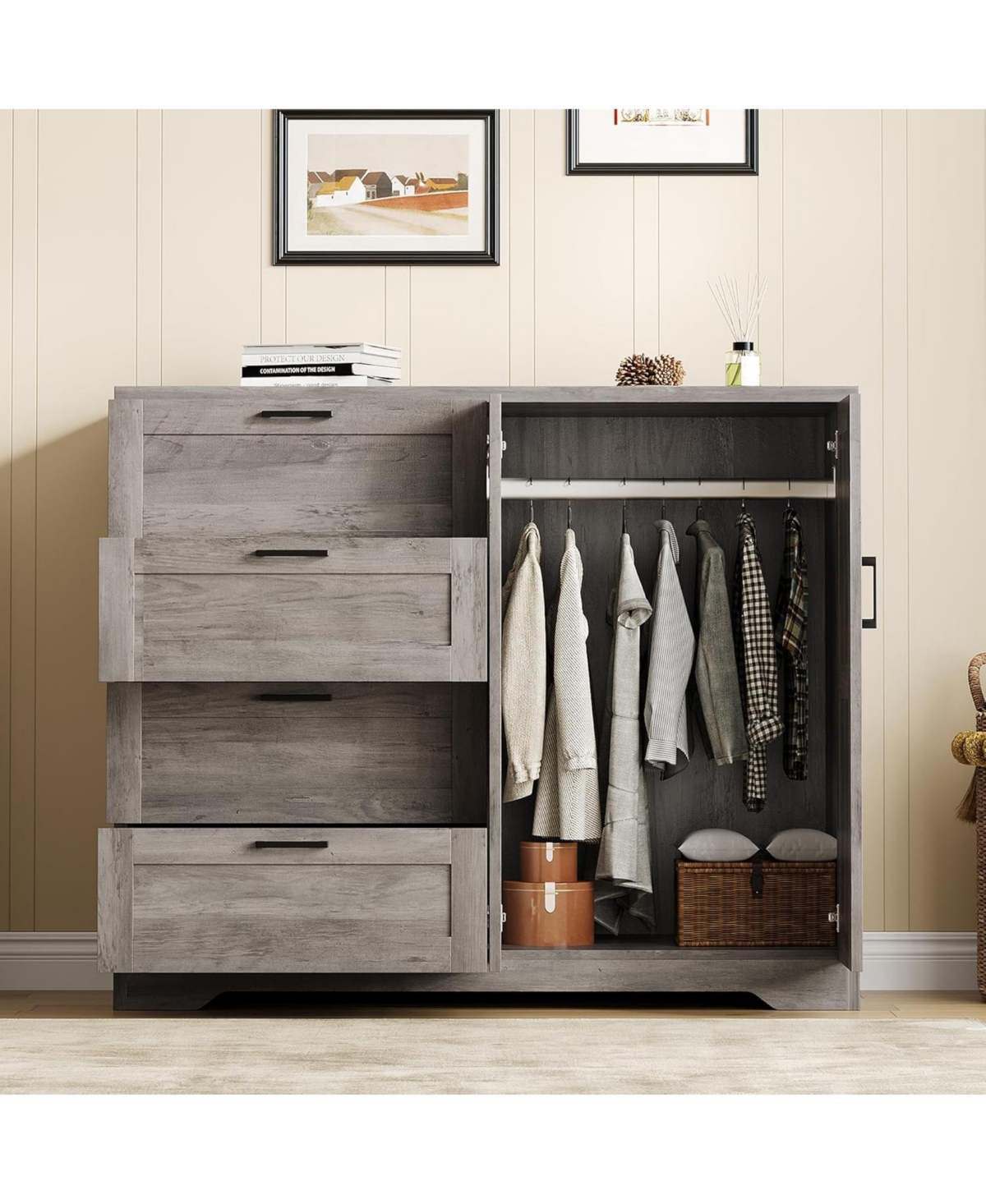Click here for gaomon Multifunctional Wooden Dresser for Bedroom... prices