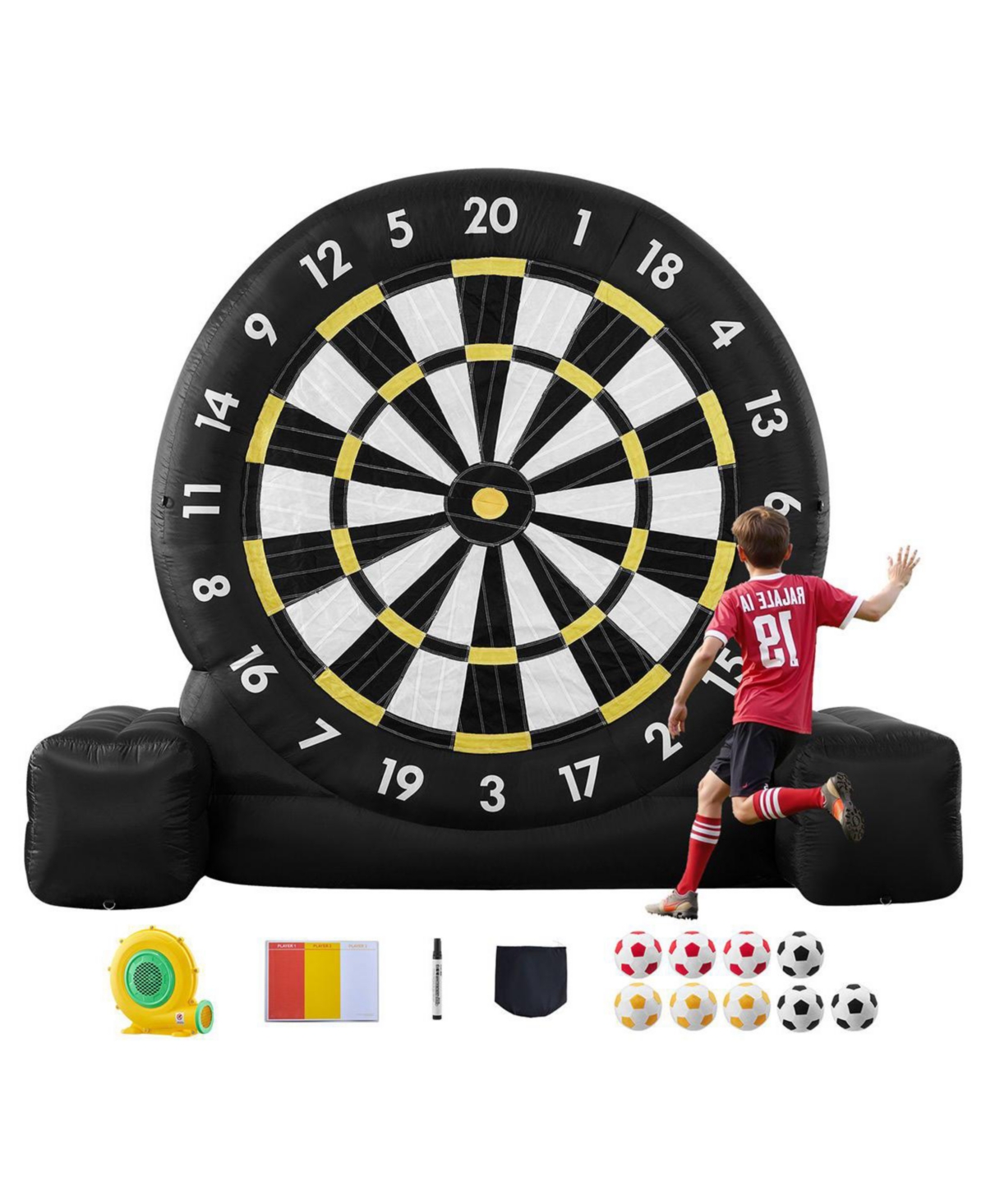 Click here for Mecale Inflatable Soccer Dart Board with 9 Kick Ba... prices