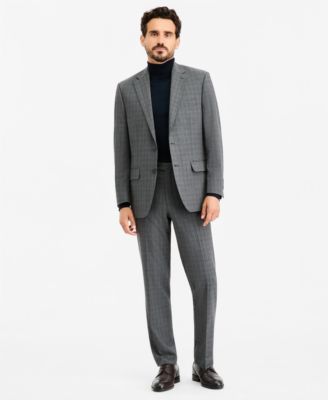 Click here for Tallia Mens Classic Fit Gray Blue Check Suit Separ... prices