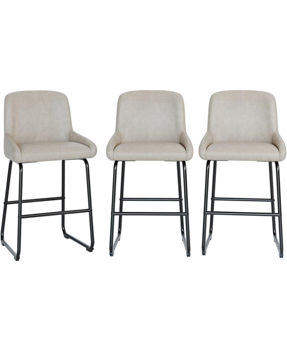 Click here for gaomon Bar Stools Set of 3 Pu Leather Counter Heig... prices