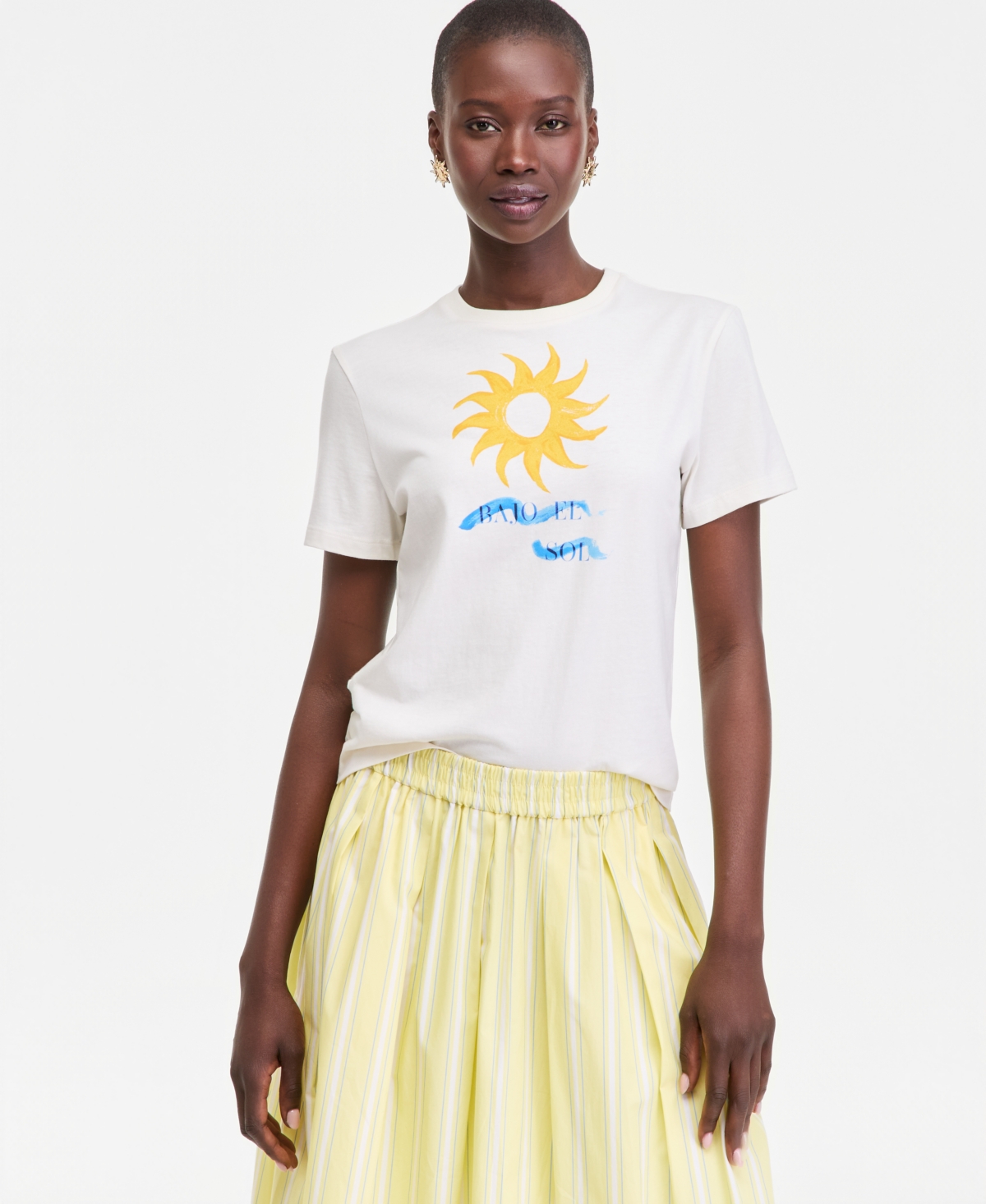 Click here for On 34th Womens Bajo El Sol Graphic T-Shirt  Macys... prices
