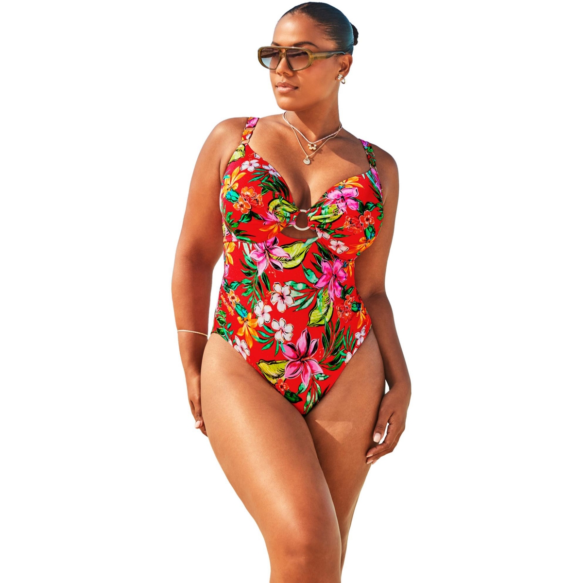 Click here for Swimsuits for All Womens Shimmer Ring Underwire On... prices