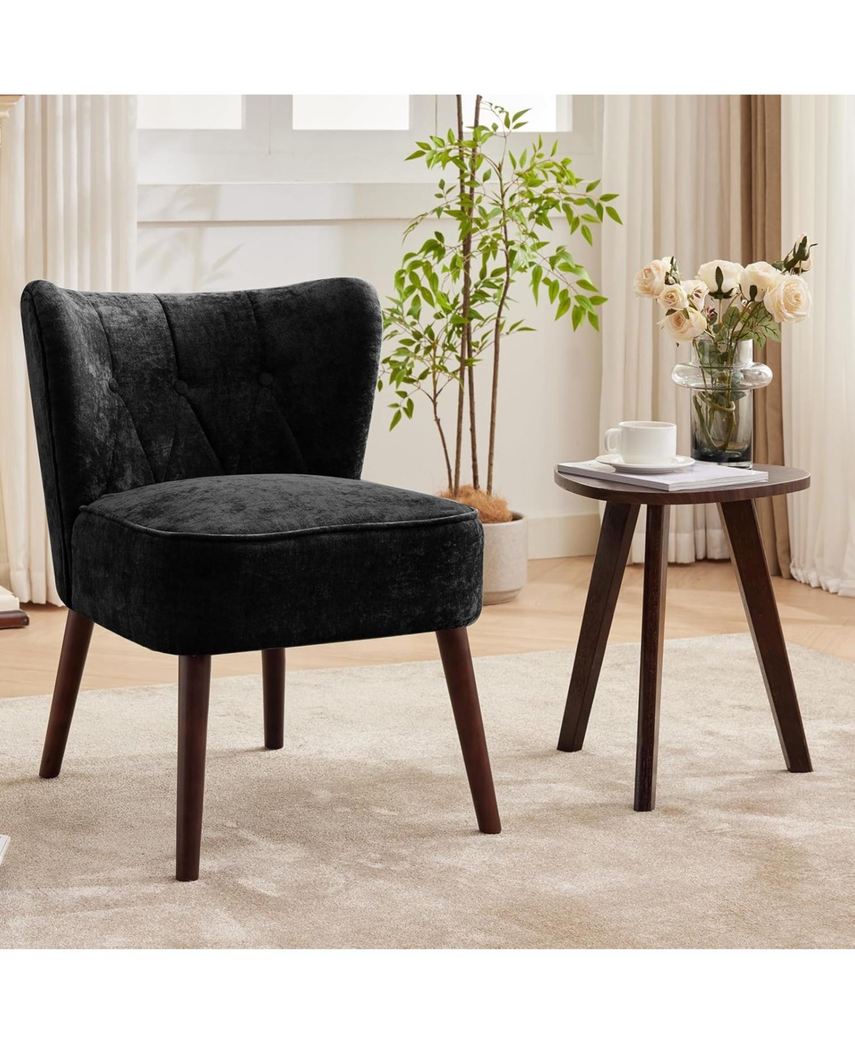 Click here for gaomon Modern Wingback Living Room Chair Armless L... prices