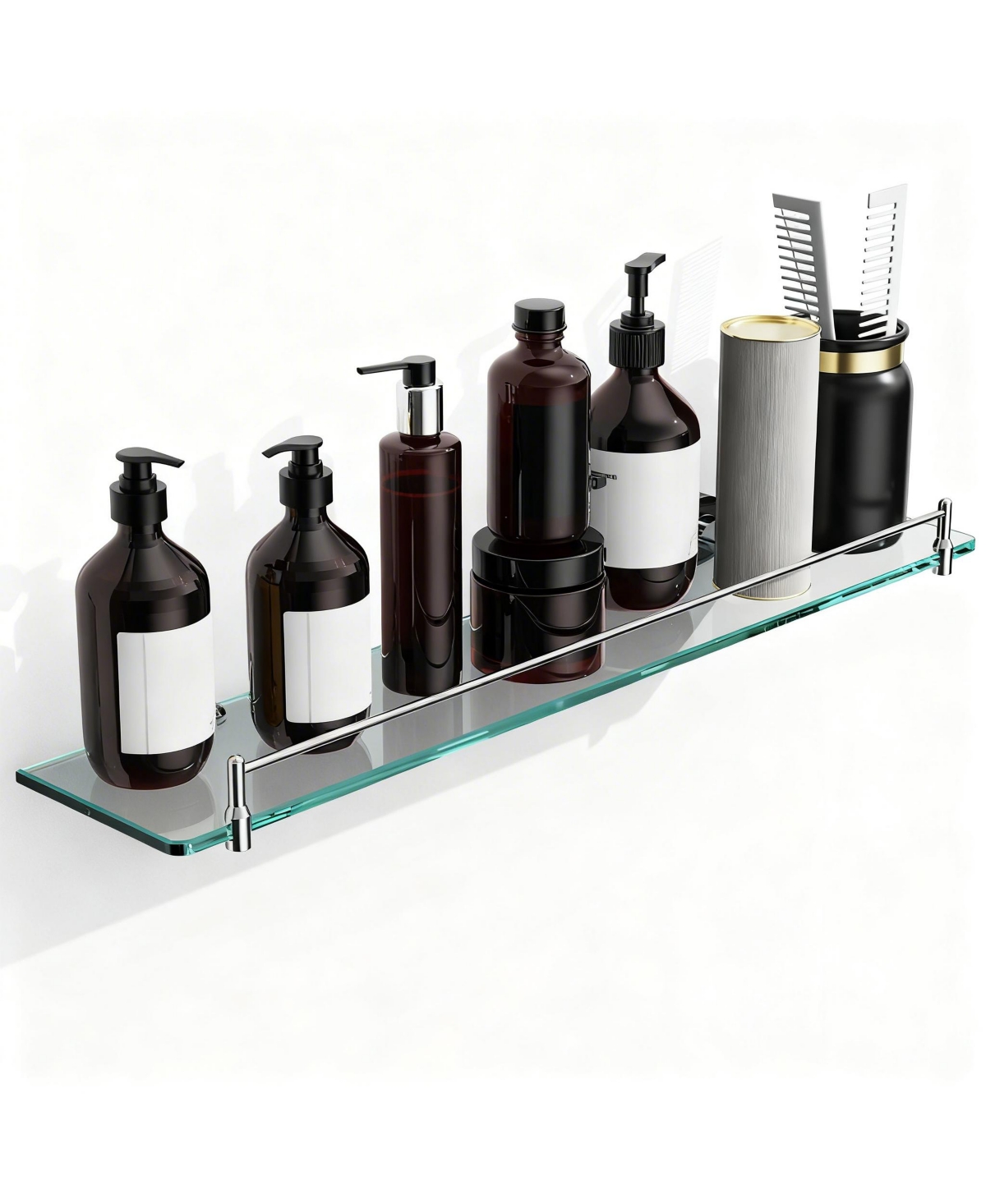 Click here for Yigii Glass Shelves Bathroom Chrome Stainless Stee... prices