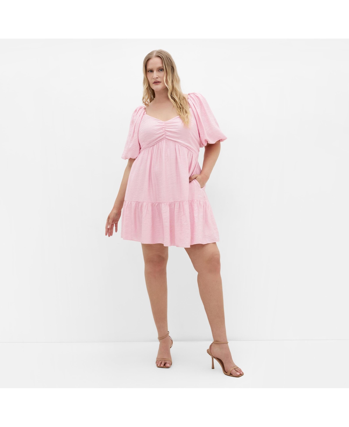 Click here for City Chic womens Plus Size Mindy Babydoll Mini Dre... prices