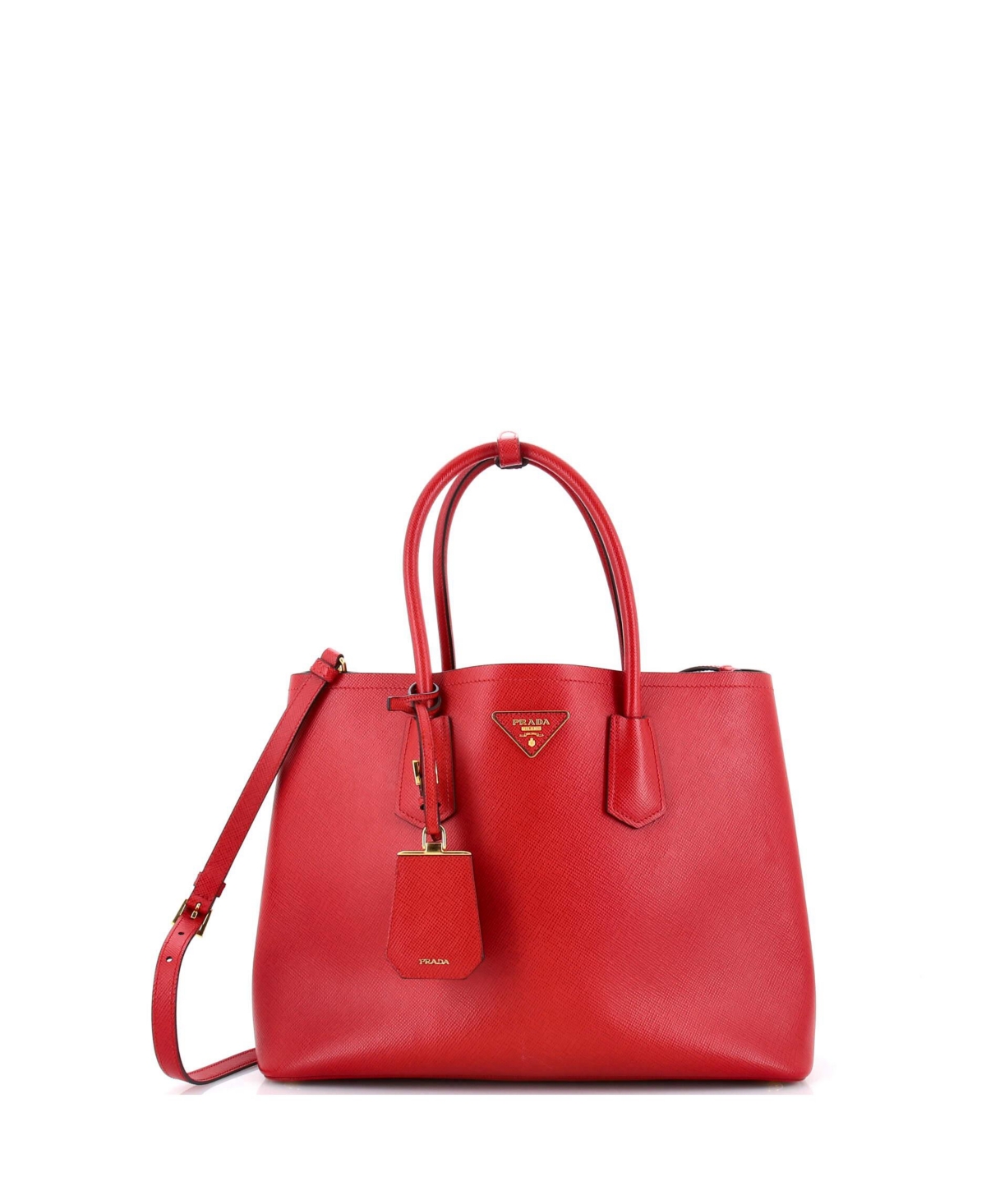 Click here for Pre-Owned Prada Large Cuir Double Tote Saffiano Le... prices