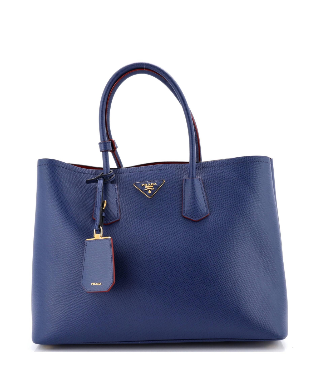 Click here for Pre-Owned Prada Medium Cuir Double Tote Saffiano L... prices