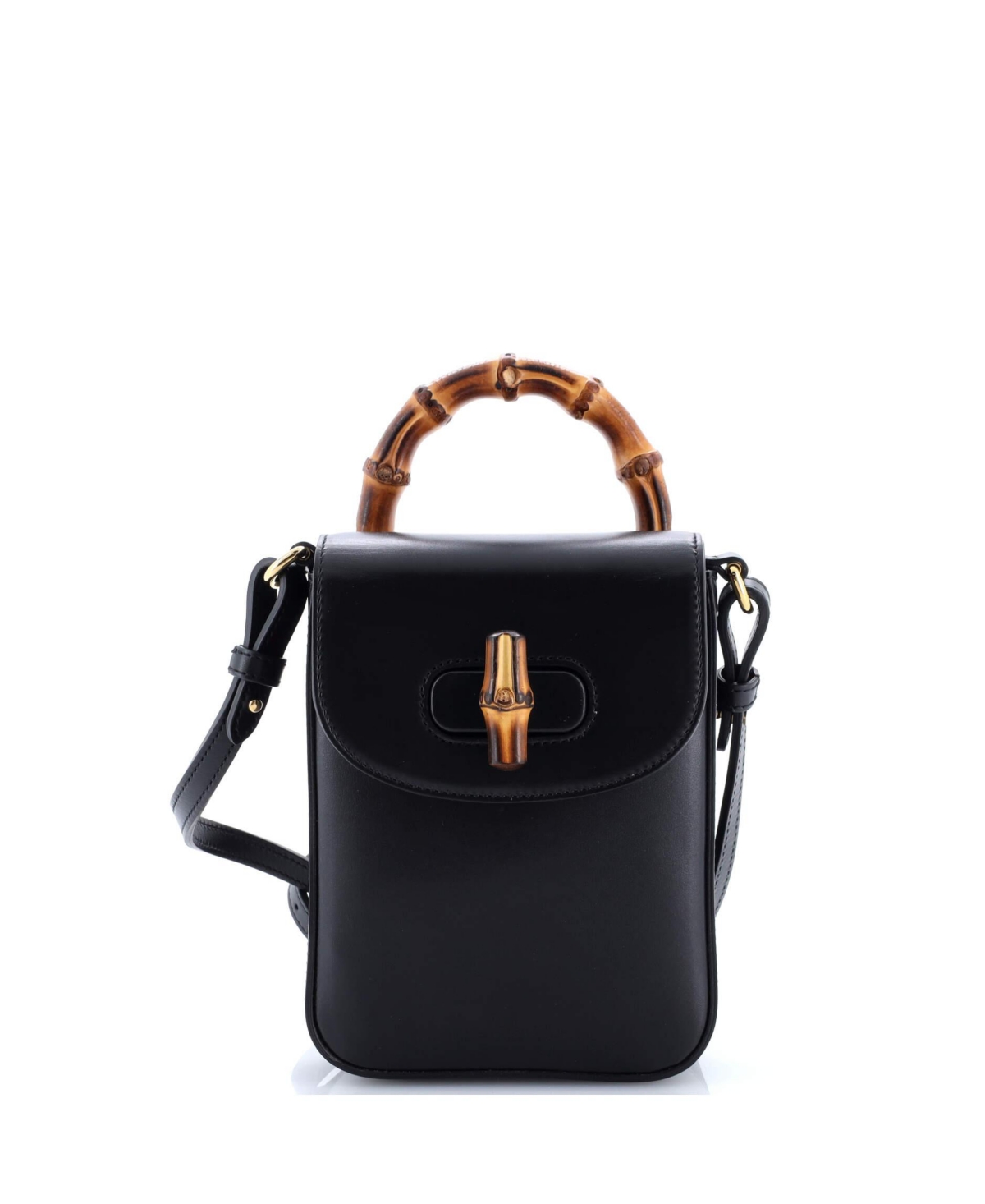 Click here for Pre-Owned Gucci Mini Bamboo Top Handle Backpack Le... prices