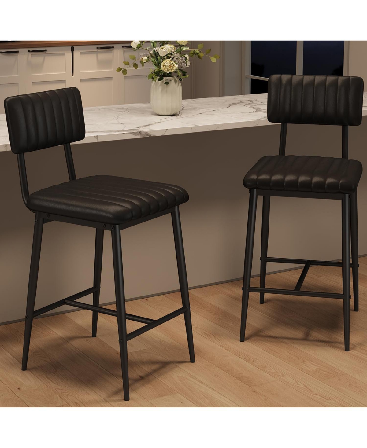 Click here for gaomon Bar Stools Set of 2 Tall Bar Chairs with Th... prices