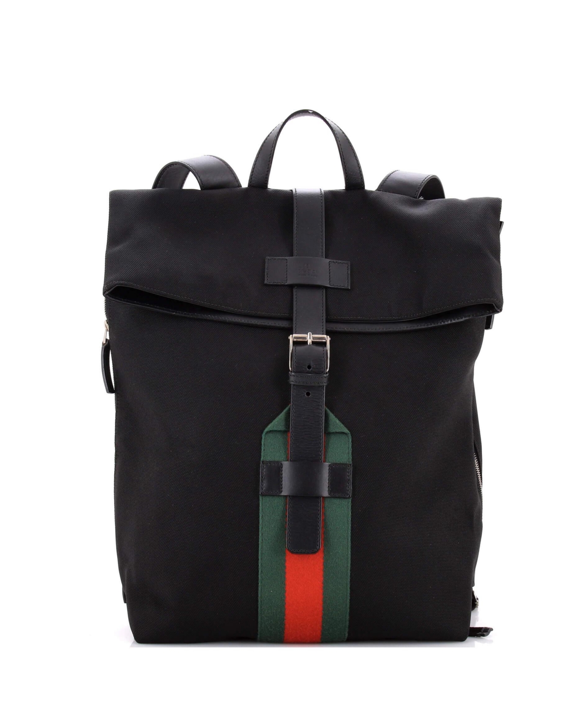 Click here for Pre-Owned Gucci Medium Web Fold Over Backpack Tech... prices