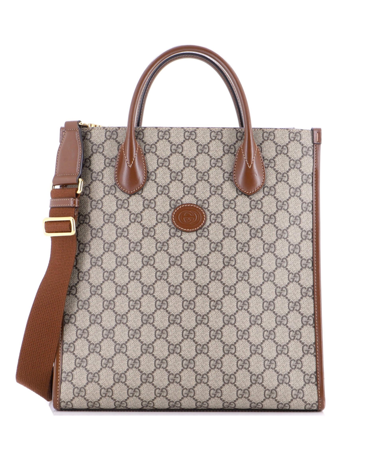 Click here for Pre-Owned Gucci Vertical Interlocking G Tote Gg Co... prices