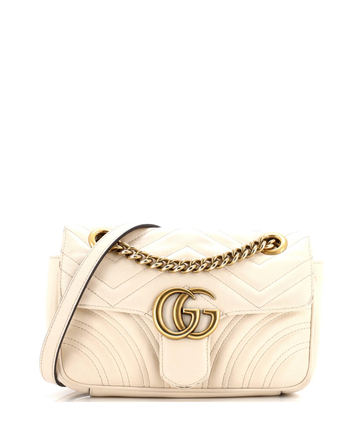 Click here for Pre-Owned Gucci Mini Gg Marmont Flap Bag Matelasse... prices