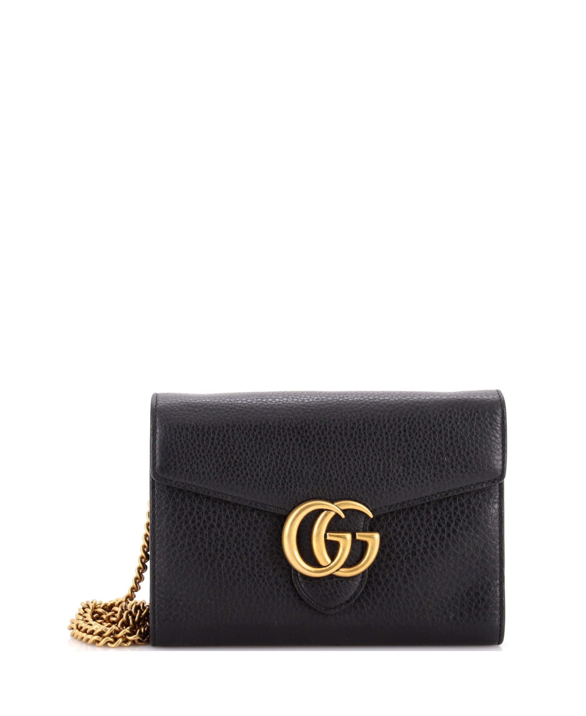 Click here for Pre-Owned Gucci Mini Gg Marmont Chain Wallet Leath... prices