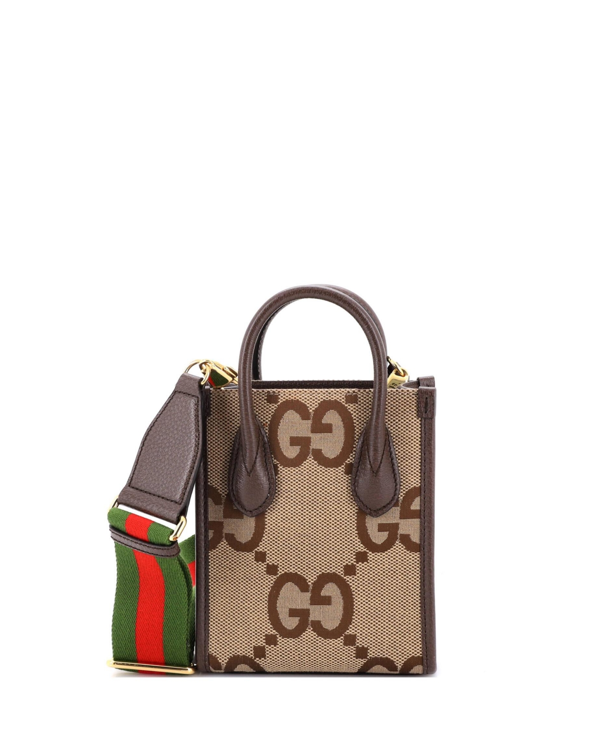Click here for Pre-Owned Gucci Mini Vertical Tote Jumbo Gg Canvas... prices