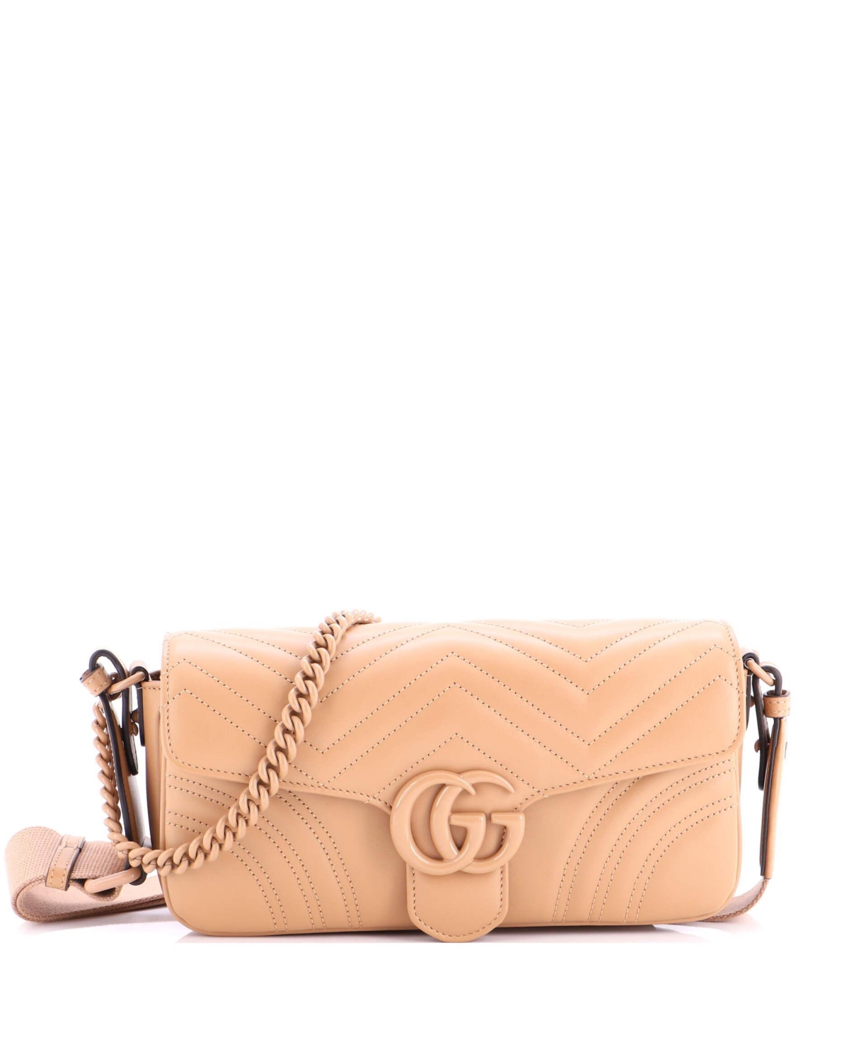 Click here for Pre-Owned Gucci Medium Gg Marmont Monochrome Flap... prices