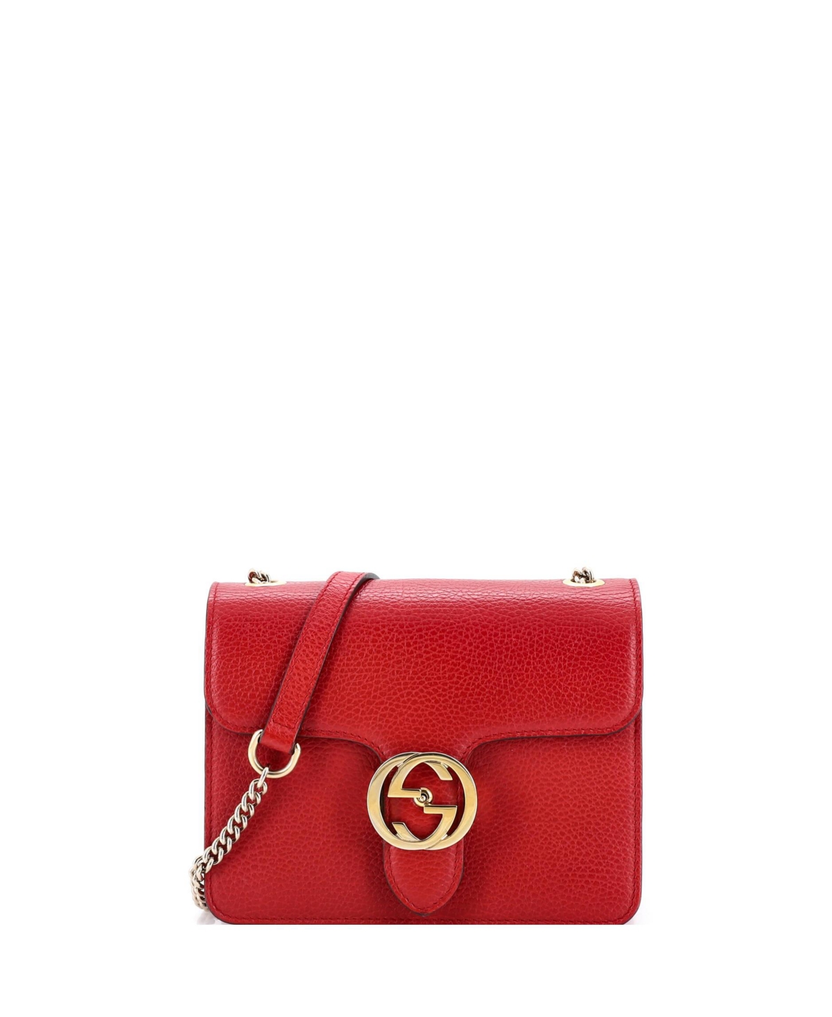 Click here for Pre-Owned Gucci Small Interlocking Shoulder Bag Le... prices