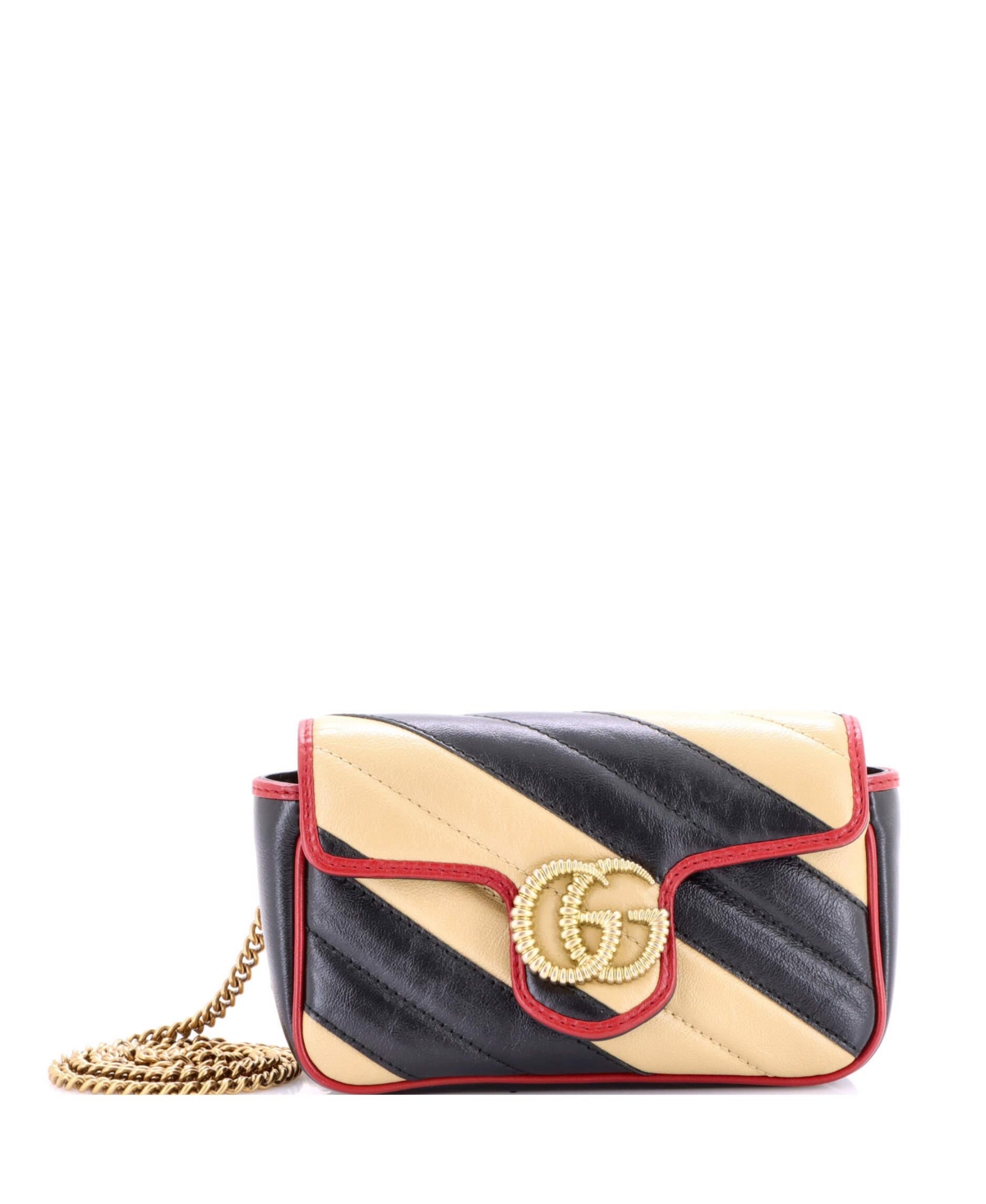 Click here for Pre-Owned Gucci Mini Gg Marmont Flap Bag Diagonal... prices